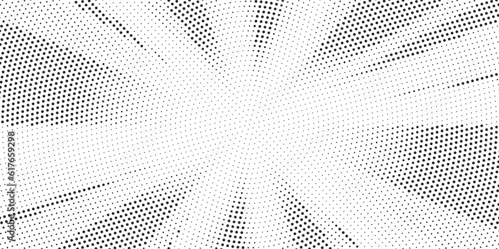 Halftone gradient sun rays pattern. abstract halftone vector dots ...