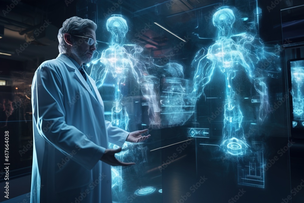 Advanced Medical Interface: Holographic X-Ray Human Body Scan and Doctor's Interaction ...