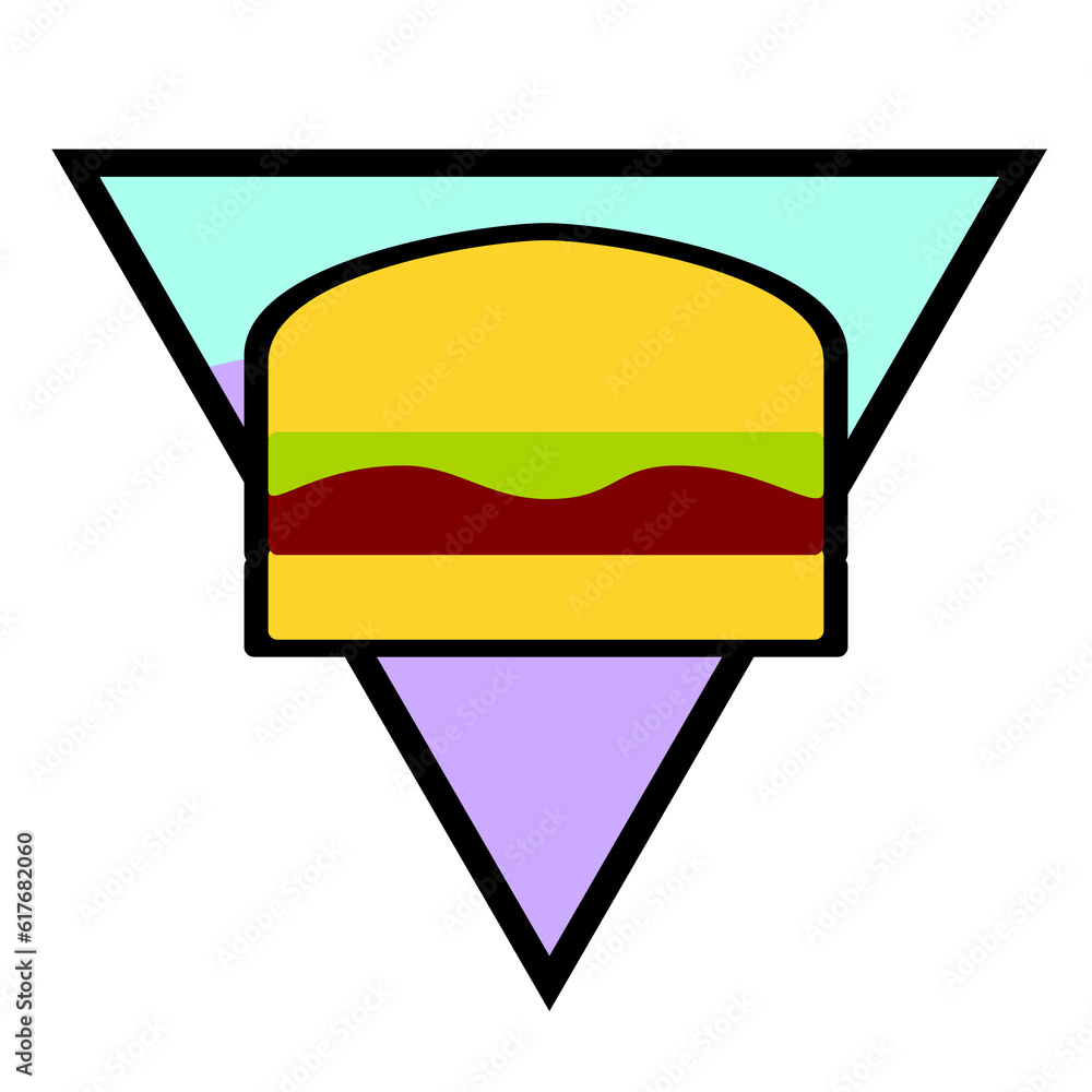 Burger Restaurant Mark Symbol, Isolated Stock Illustration | Adobe Stock