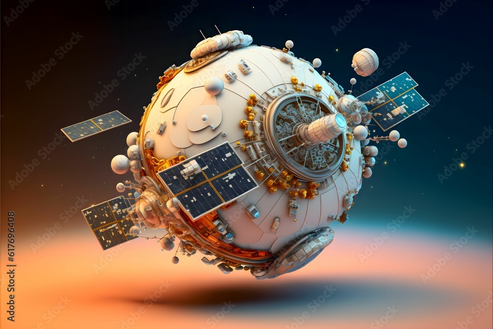 an earth like object in the space with satellite imagery around it ...