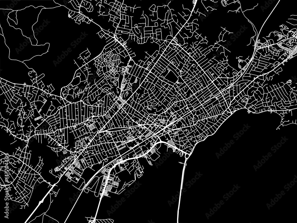 Vector road map of the city of Lynn Massachusetts in the United States ...