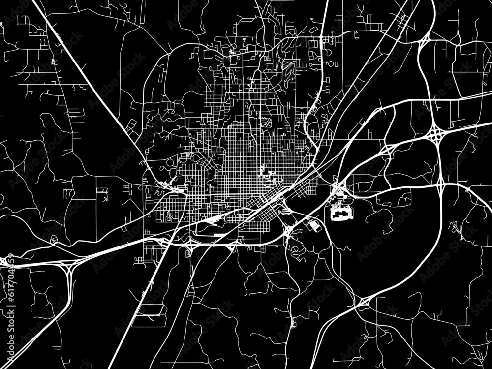 Vecteur Stock Vector road map of the city of Meridian Mississippi in ...