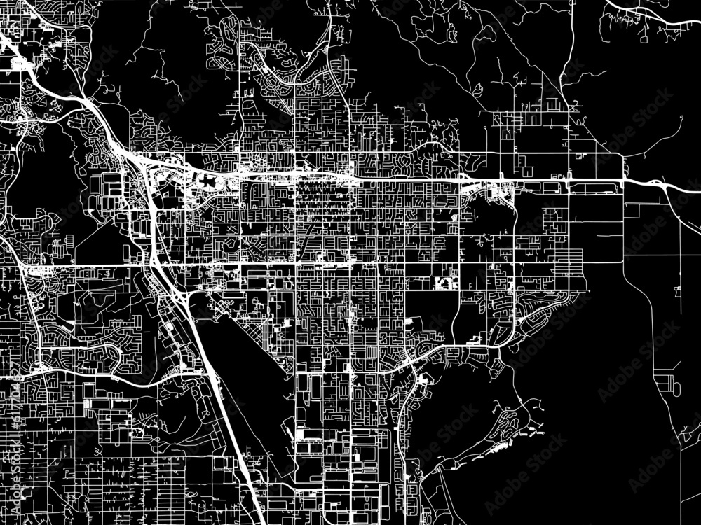 Vector road map of the city of Moreno Valley California in the United ...