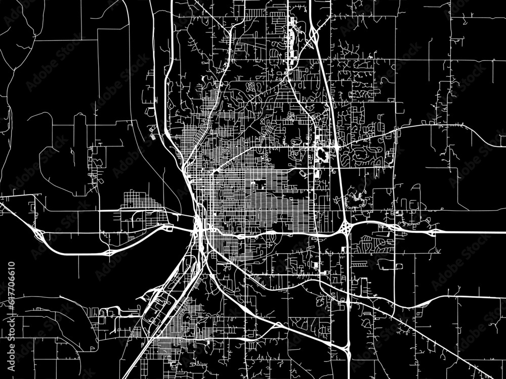 Vector road map of the city of Saint Joseph Missouri in the United ...
