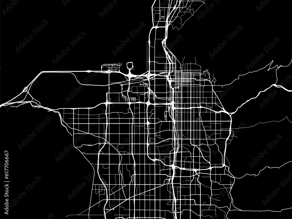 Vector road map of the city of Salt Lake City Metro Utah in the United ...