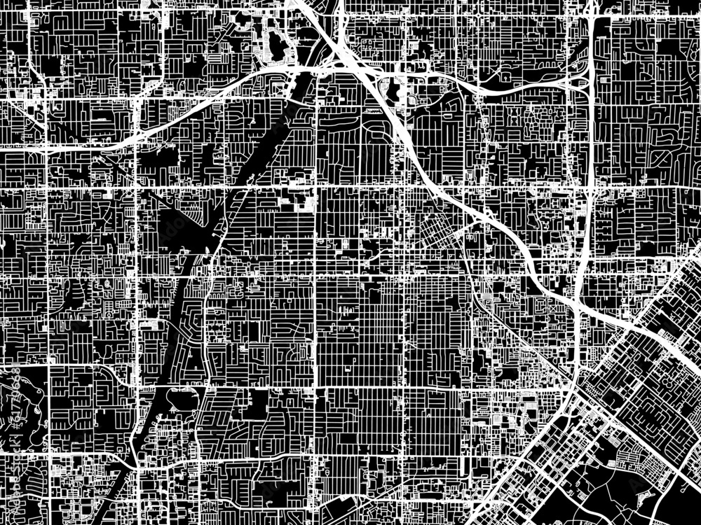 Vector road map of the city of Santa Ana California in the United ...