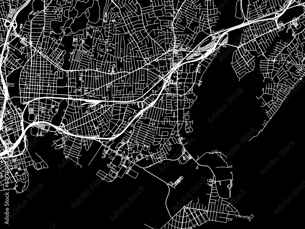 Vector road map of the city of Stratford Connecticut in the United ...