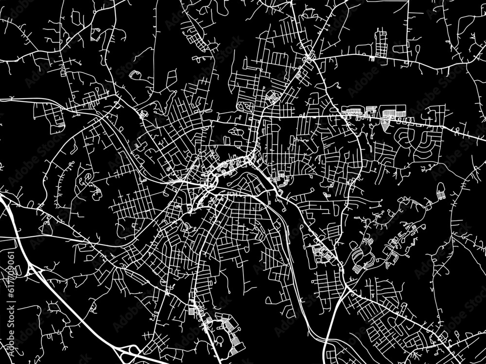 Vector road map of the city of Woonsocket Rhode Island in the United ...
