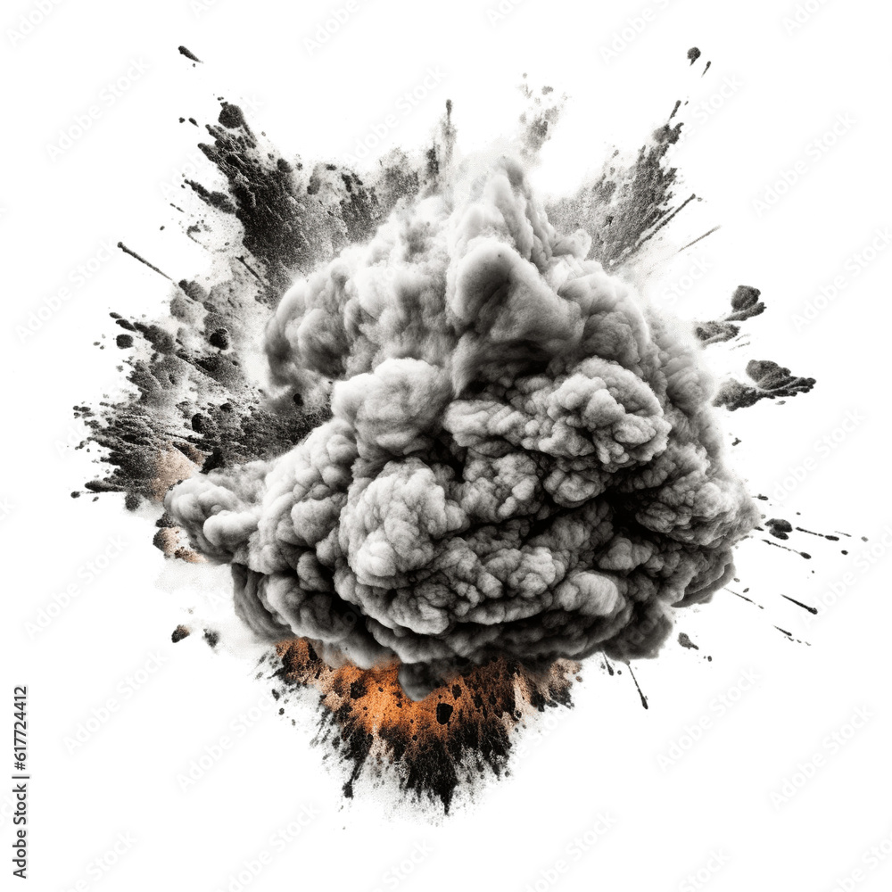 Explosion isolated on transparent background, Generative AI Stock ...
