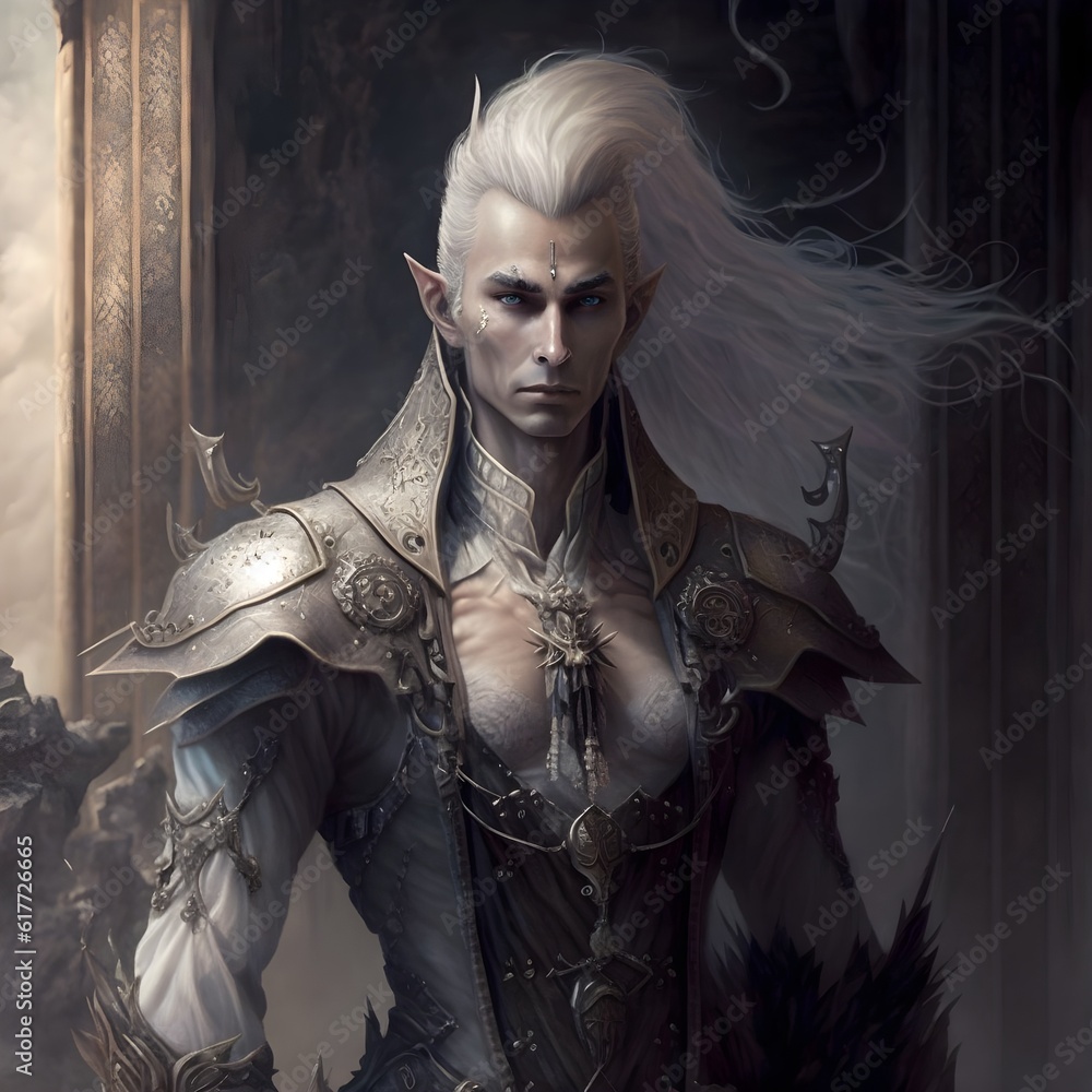 Highly detailed HighElf Paladin dnd Elf Moon Elf wushu Luis Royo Bogdan ...