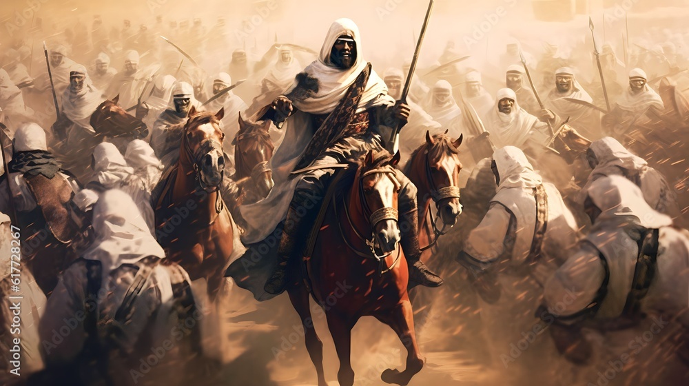 ancient arab background design, moments soldiers arabian before ...