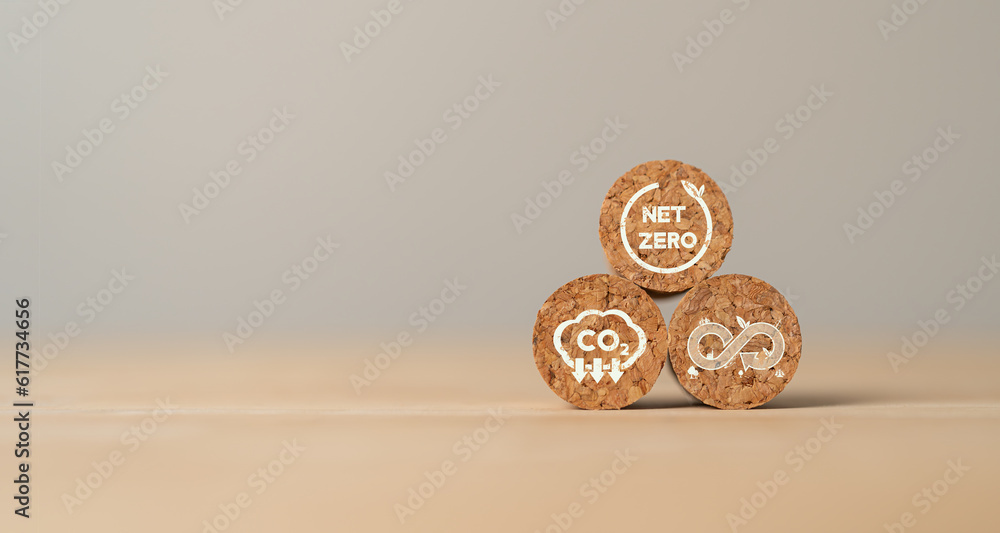 Net zero and carbon neutral concept. Net zero greenhouse gas emissions ...