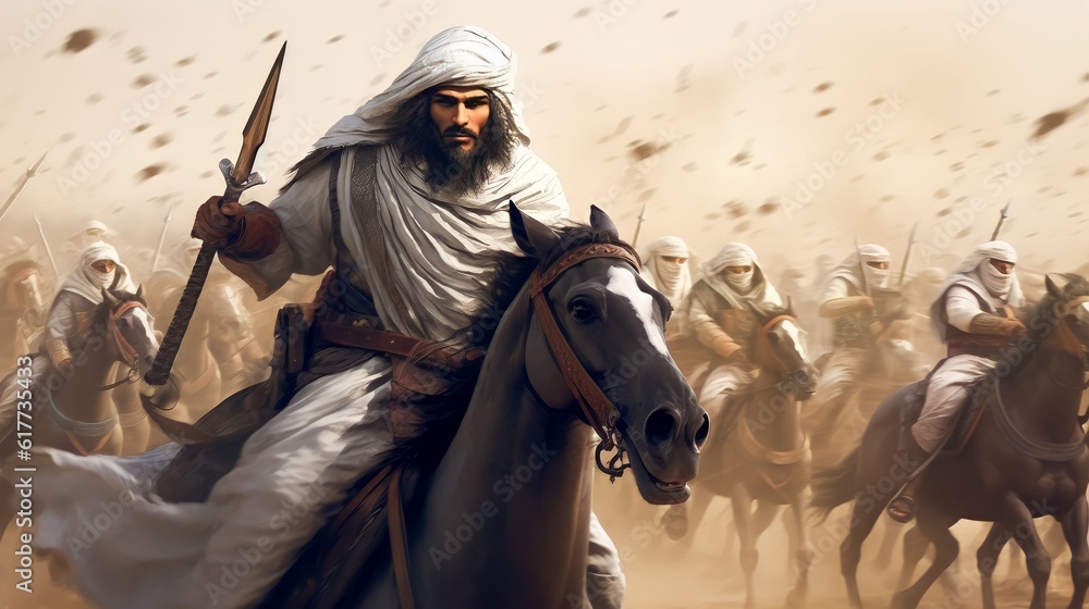 ancient arab background design, moments soldiers arabian before ...