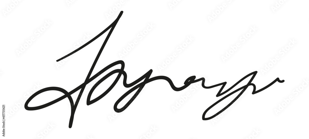 Fake autograph samples. Hand-drawn signatures, examples of documents ...