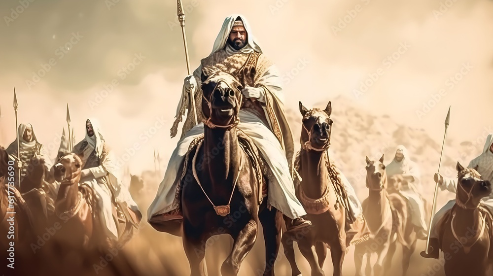 ancient arab background design, moments soldiers arabian before ...