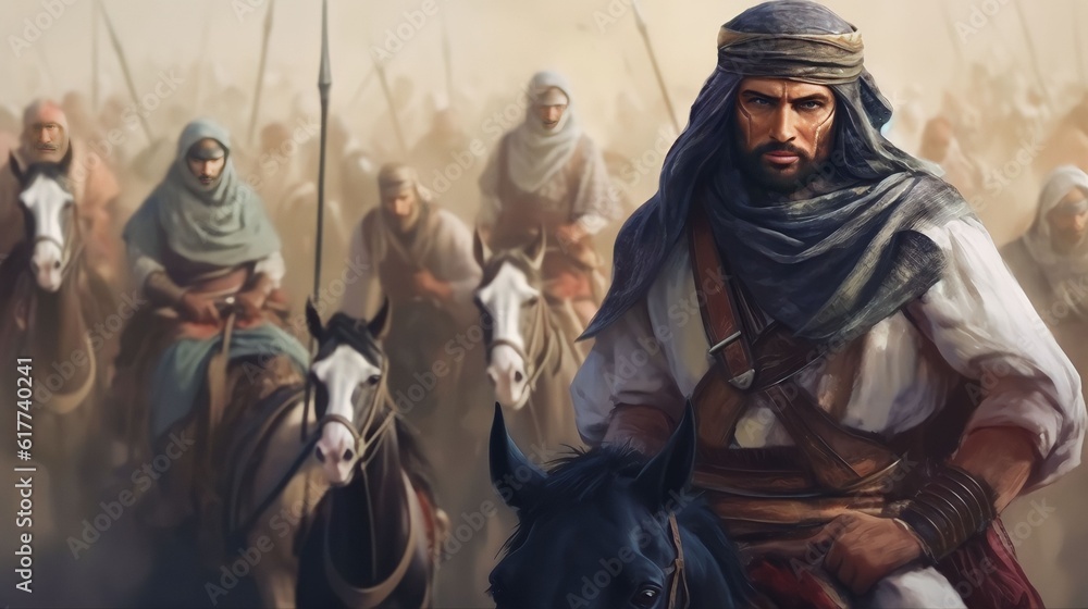 ancient arab background design, moments soldiers arabian before ...