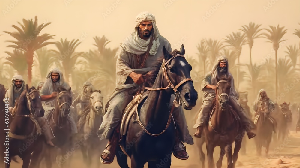 ancient arab background design, moments soldiers arabian before ...