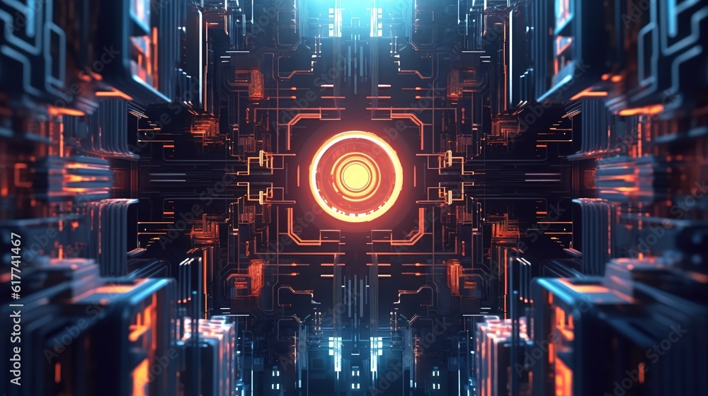 Abstract technology futuristic concept of digital ai future design on ...