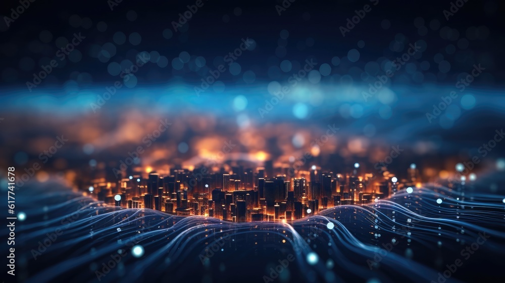 Abstract background of high speed global data transfer and super fast ...