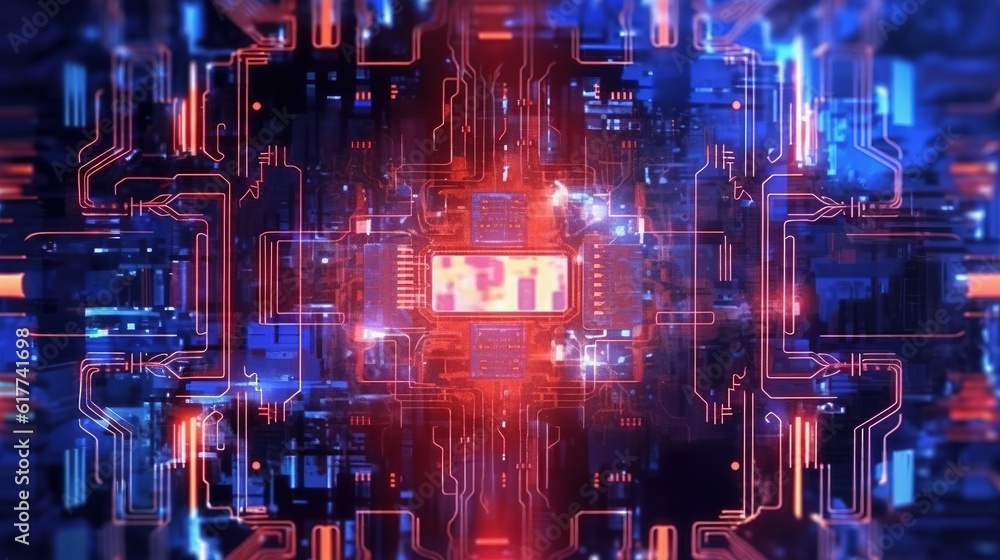 Abstract technology futuristic concept of digital ai future design on ...