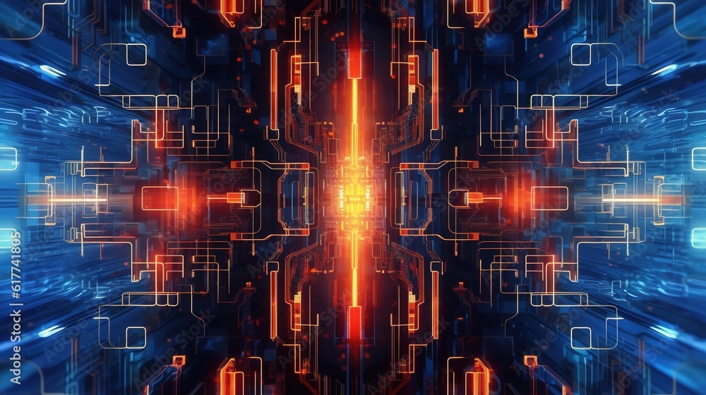 Abstract technology futuristic concept of digital ai future design on ...