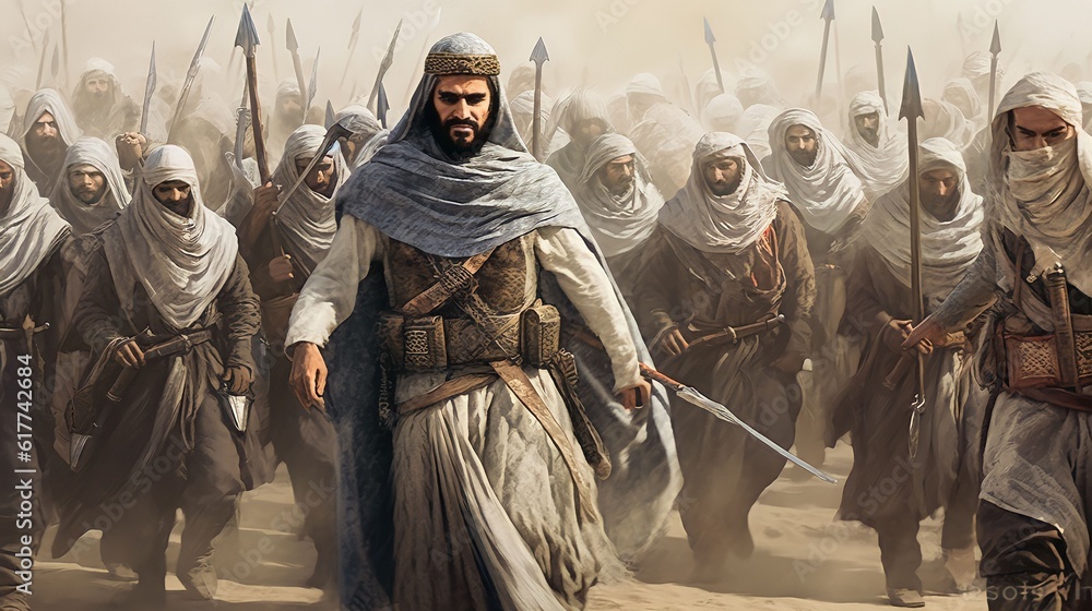 ancient arab background design, moments soldiers arabian before ...