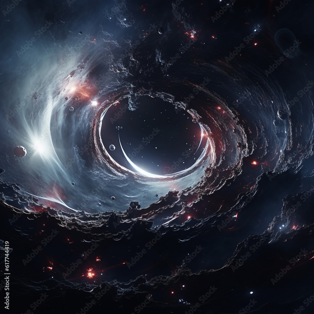 black hole 8th dimensional space fractal Cinematic lighting hd ...