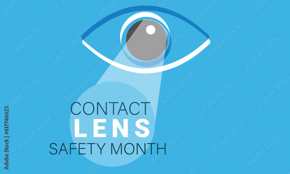 Contact Lens Safety Month. background, banner, card, poster, template ...