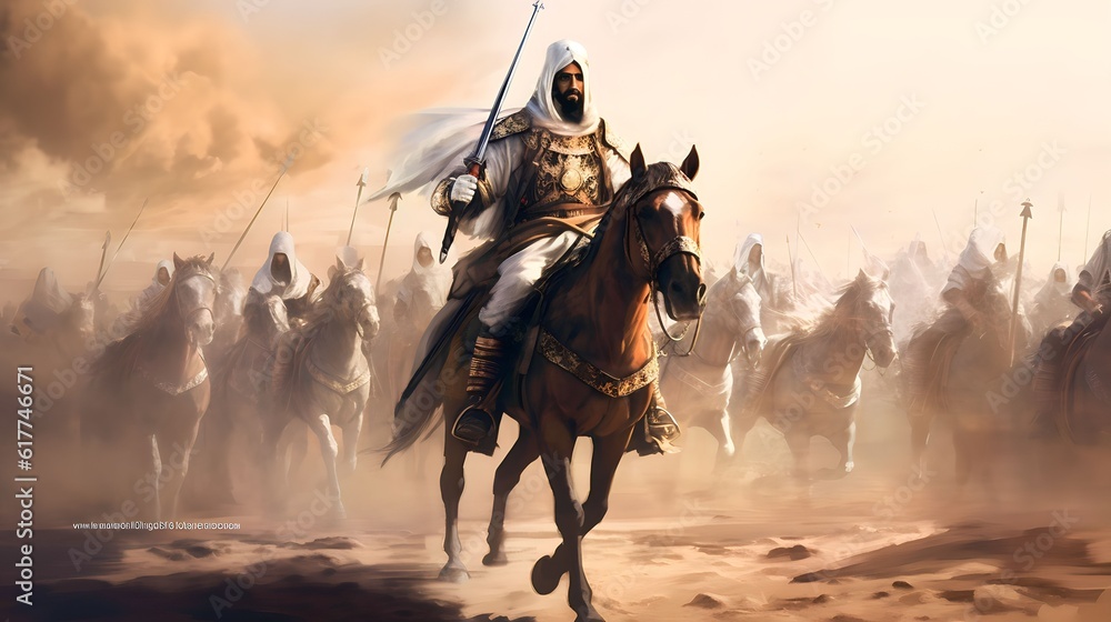 ancient arab background design, moments soldiers arabian before ...