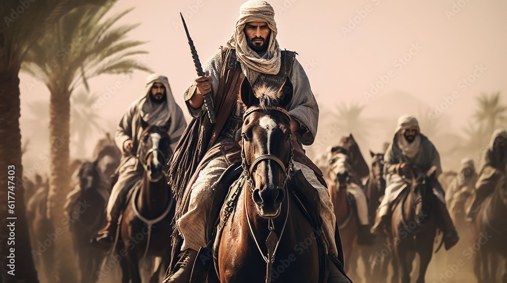 ancient arab background design, moments soldiers arabian before ...