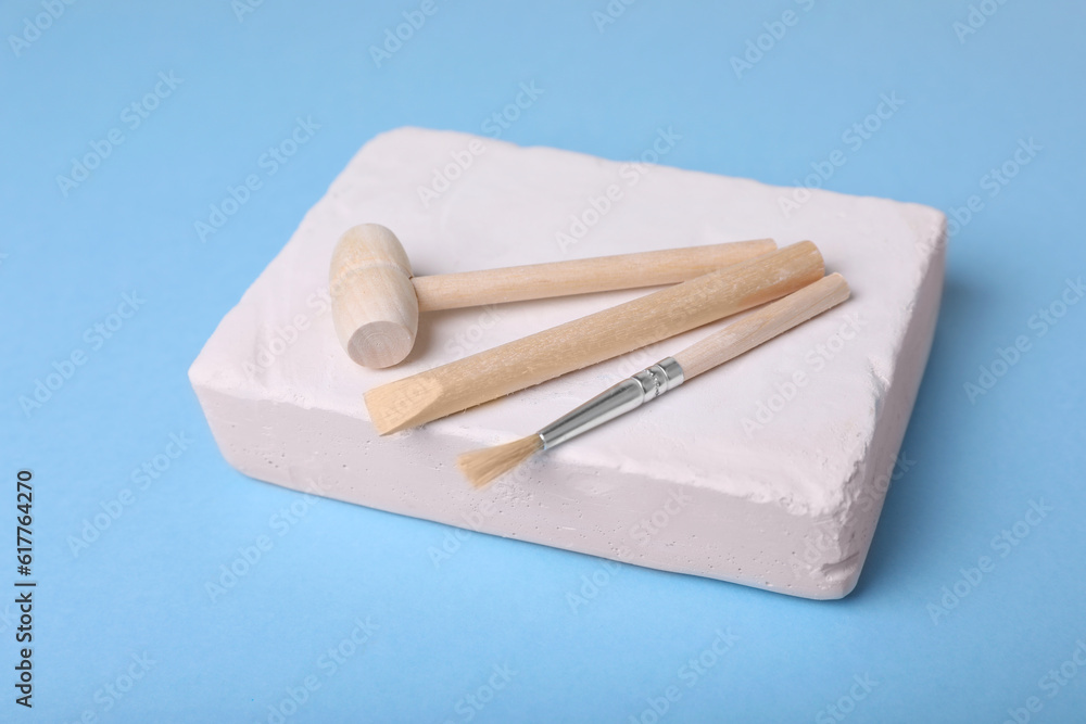 Educational toy for motor skills development. Excavation kit (plaster ...