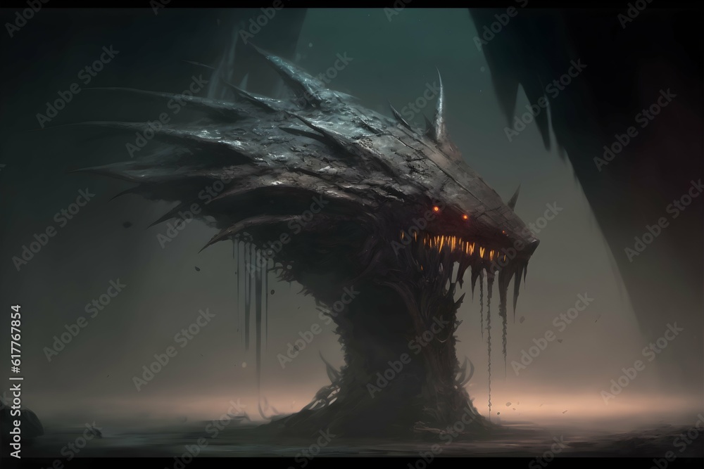 void creature horrifying scary strong evil dark dark abstract gloomy ...