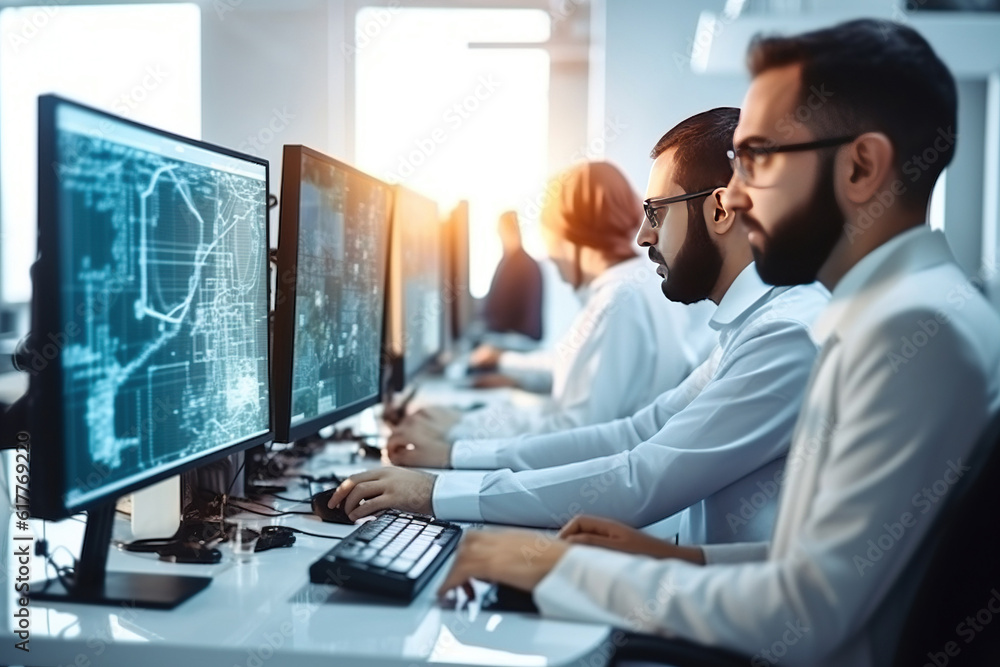 Team of Talented Young Middle Eastern Professionals Working in a ...