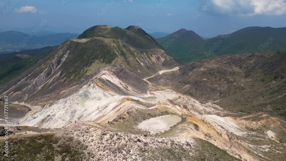 Kujusan, Japan: Dramatic aerial drone footage of the volcanic landscape ...