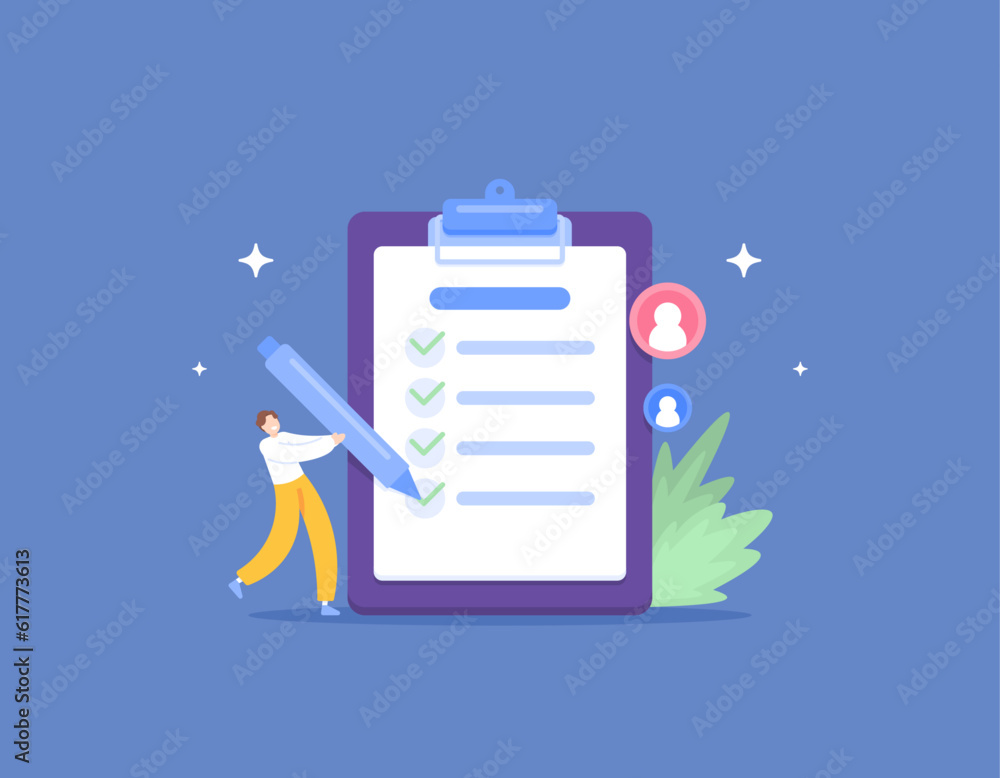 Questionnaire or checklist. A respondent who fills out a survey. Put a ...