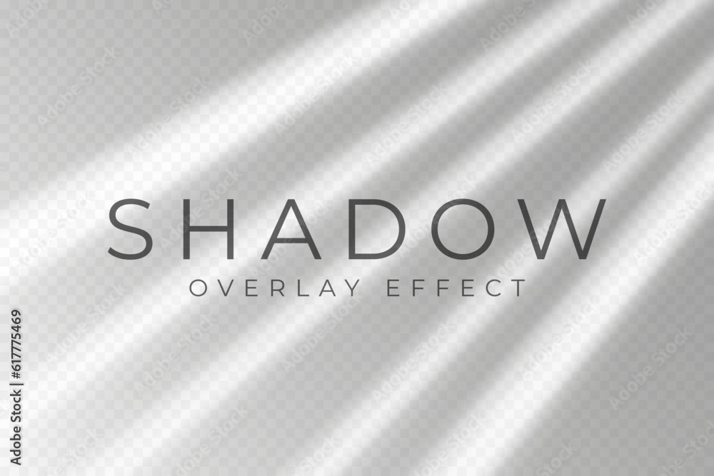 Shadow overlay effect. Transparent soft light and shadows in geometric ...