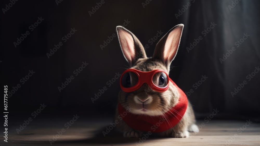 The Furry Force: Rabbit in a Hero's Mask Embodies the Spirit of Justice ...