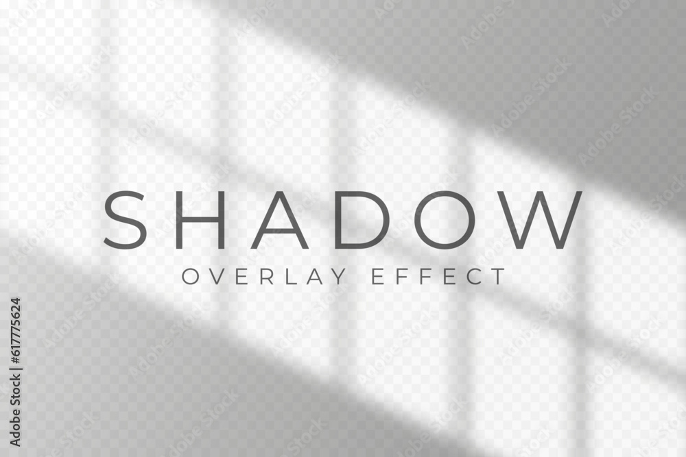 Shadow overlay effect. Transparent soft light and shadow from window ...