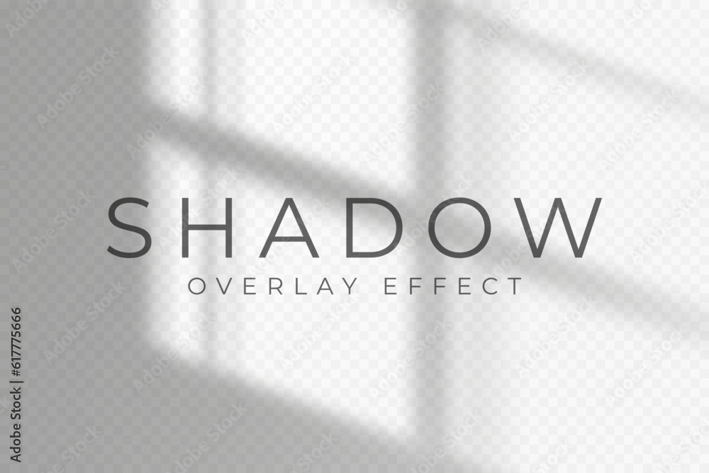 Shadow overlay effect. Transparent soft light and shadow from window ...