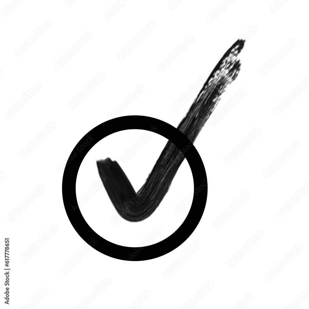 Hand drawn check signs. Doodle v mark for list items, checkbox chalk ...