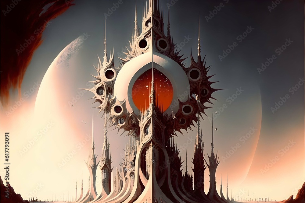 symmetrical masterpiece of horrific edifice intricate tower of ...
