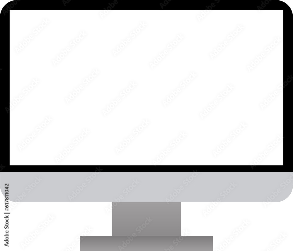 monitor imac style for PC on transparent background. PNG. Stock ...