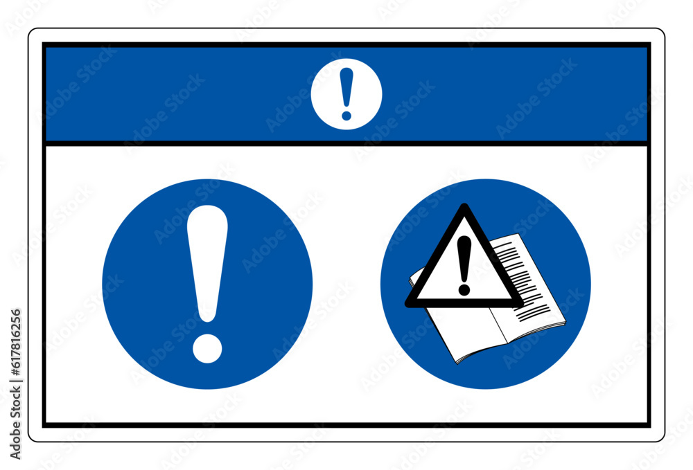 Vetor de Notice Read Operator's Manual Symbol Sign,Vector Illustration ...