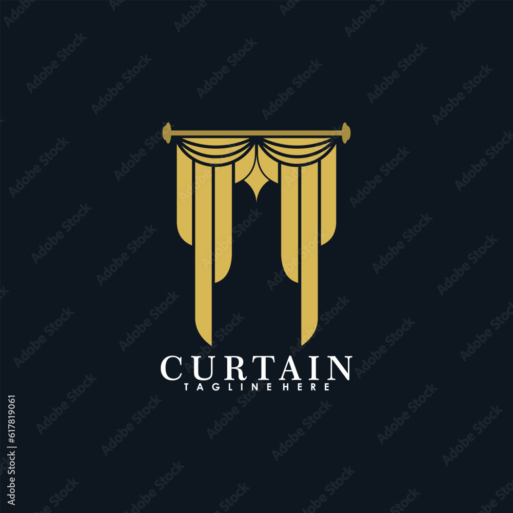curtain logo design with modern concept Stock Vector | Adobe Stock