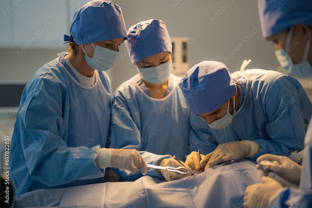 Doctor, nurse doing surgery on patient. Stock Photo | Adobe Stock