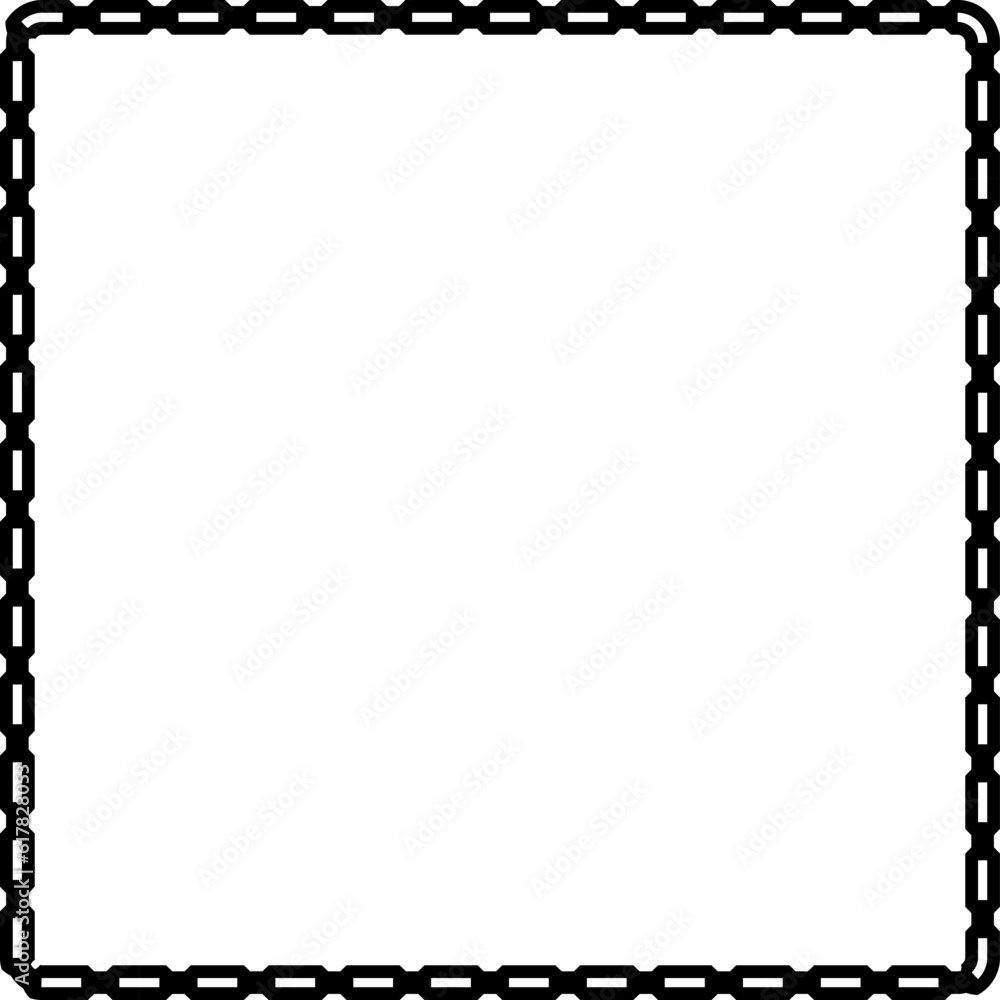 Square shape Chain round frame Chain let design texture decorative ...