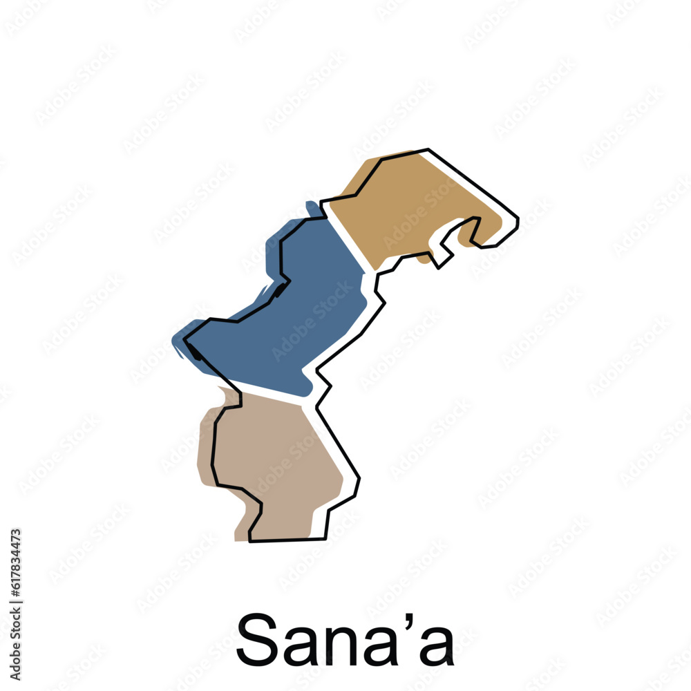 Map of Sana'a Province of Yemen illustration design, World Map ...