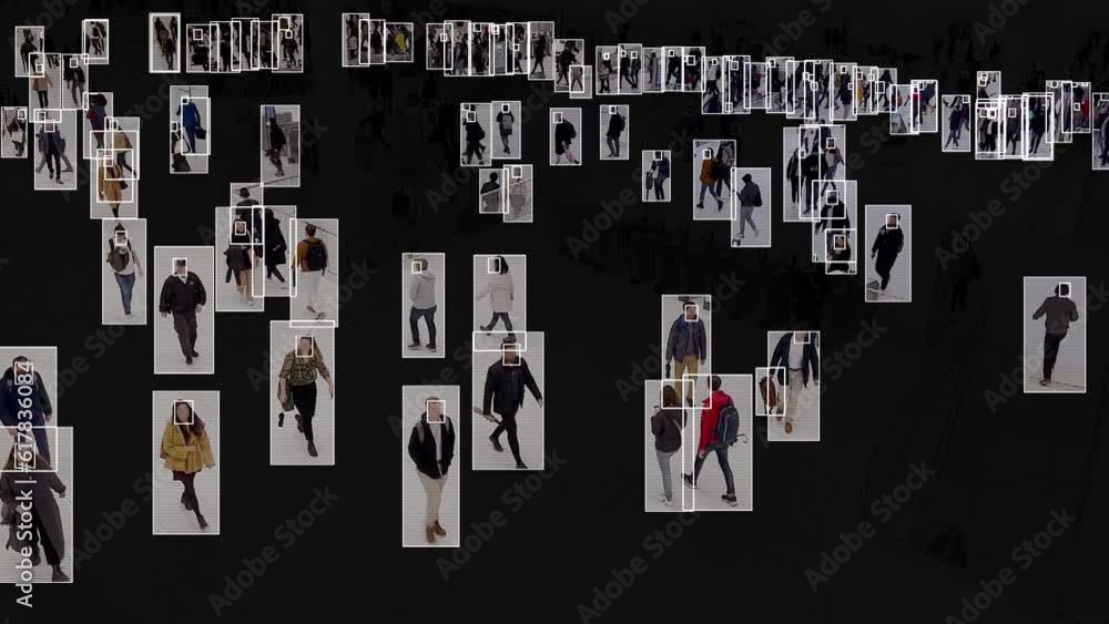 AI Facial Recognition Security Camera Surveillance Footage Face ...
