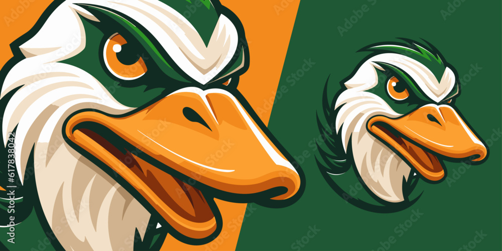 Sport and E-Sport Teams: Wild Duck Logo Mascot Illustration for Dynamic ...