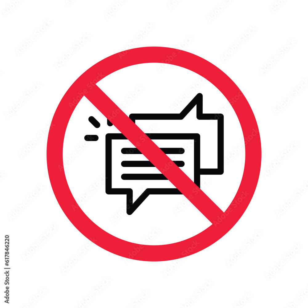 Forbidden Prohibited Warning, caution, attention, restriction label ...